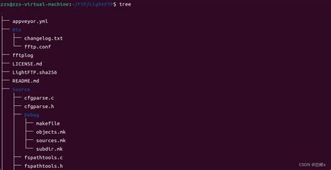 Tree——输出项目的文件结构（linux）