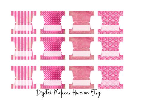 36 Raspberry Printable Divider Journal Notebook Tabs Etsy