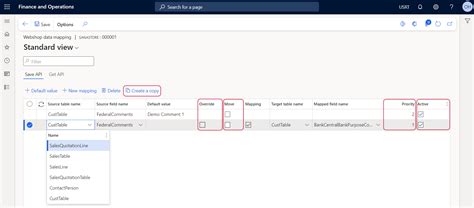 Webshop Data Mapping