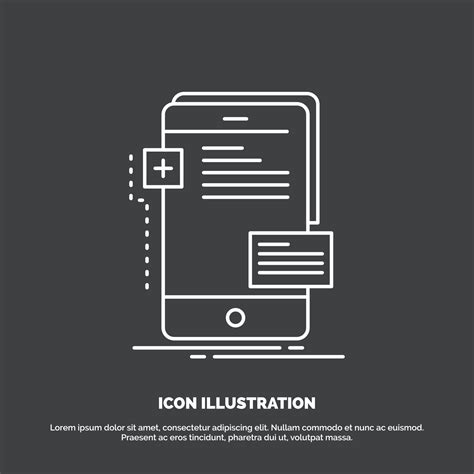 Frontend Interface Mobile Phone Developer Icon Line Vector Symbol For Ui And Ux Website Or