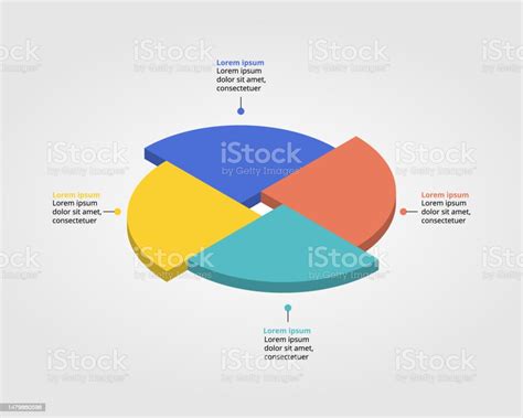 4 요소에 대한 프리젠 테이션을위한 인포 그래픽을위한 원형 원형 차트 템플릿 0명에 대한 스톡 벡터 아트 및 기타 이미지 0명 그래프 기하 Istock
