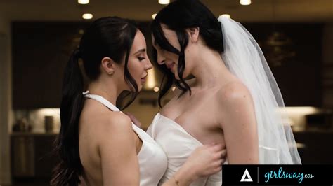 Girlsway Married Beauties Charlotte Sins Melissa Stratton Reproduce Fantasy Wedding