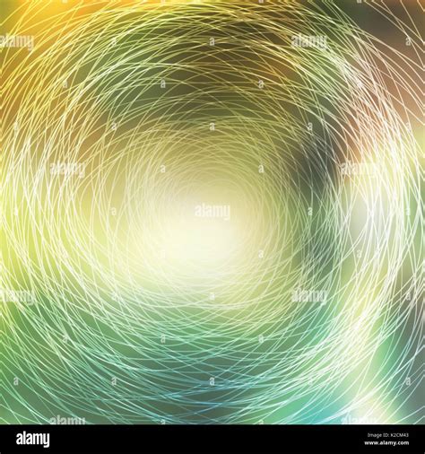 Abstract Colorful Concentric Circles Pattern On Blurred Background Vector Design Stock Vector