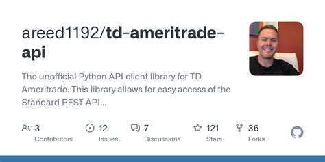Github Areed1192td Ameritrade Api The Unofficial Python Api Client