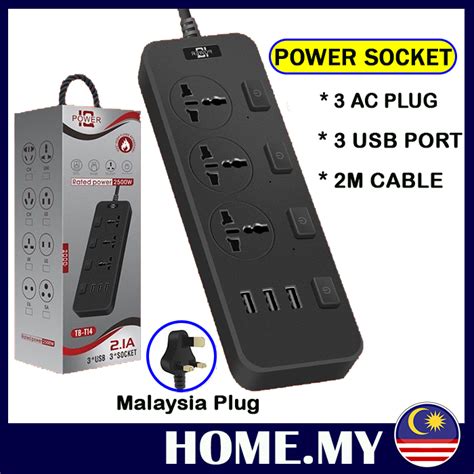 Universal Power Socket Extension With Usb Ports Power Strip Surge Protector Adapter Socket