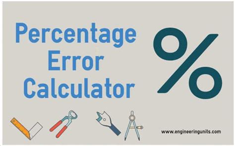 Percentage Error Calculator Engineering Units Online Calculator