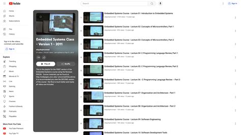 Embedded Systems Class Uncc Comprehensive Course Online Playground