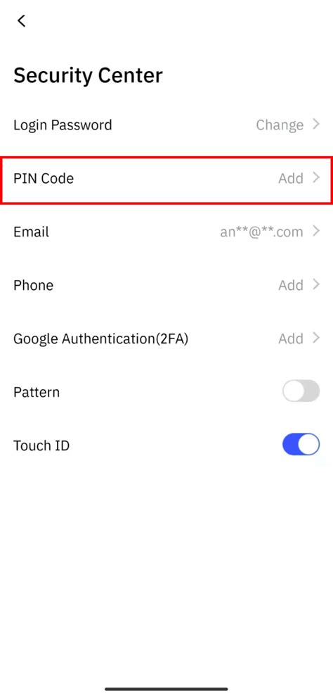 How To Set PIN Code Tapbit Exchange