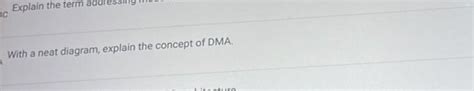 Solved With A Neat Diagram Explain The Concept Of Dma