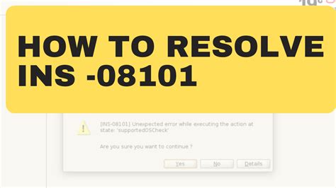 How To Resolve Ins 08101 Unexpected Error On Linuxol 8 A