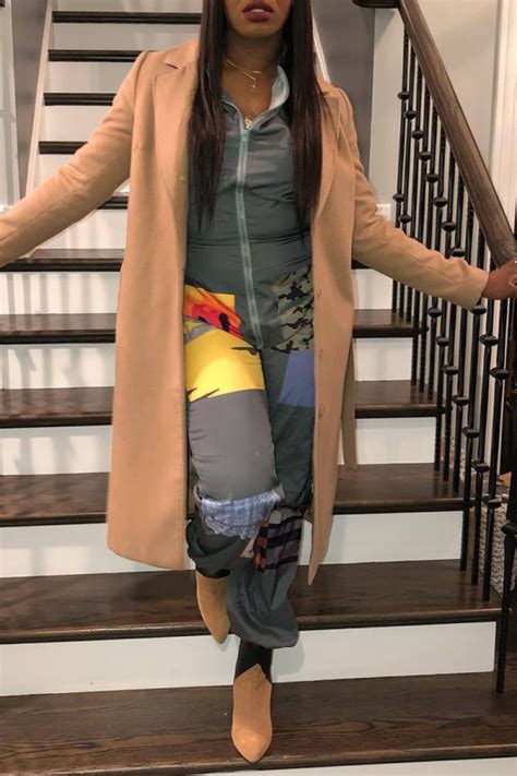 Wholesale Green Sexy Patchwork Colorblock Printing O Neck Jumpsuits