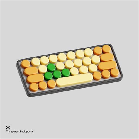 premium psd 3d computer input keyboard illustration