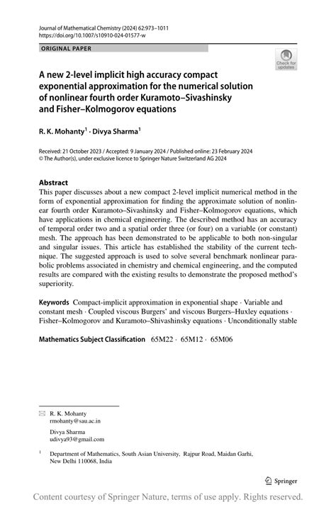 A New 2 Level Implicit High Accuracy Compact Exponential Approximation