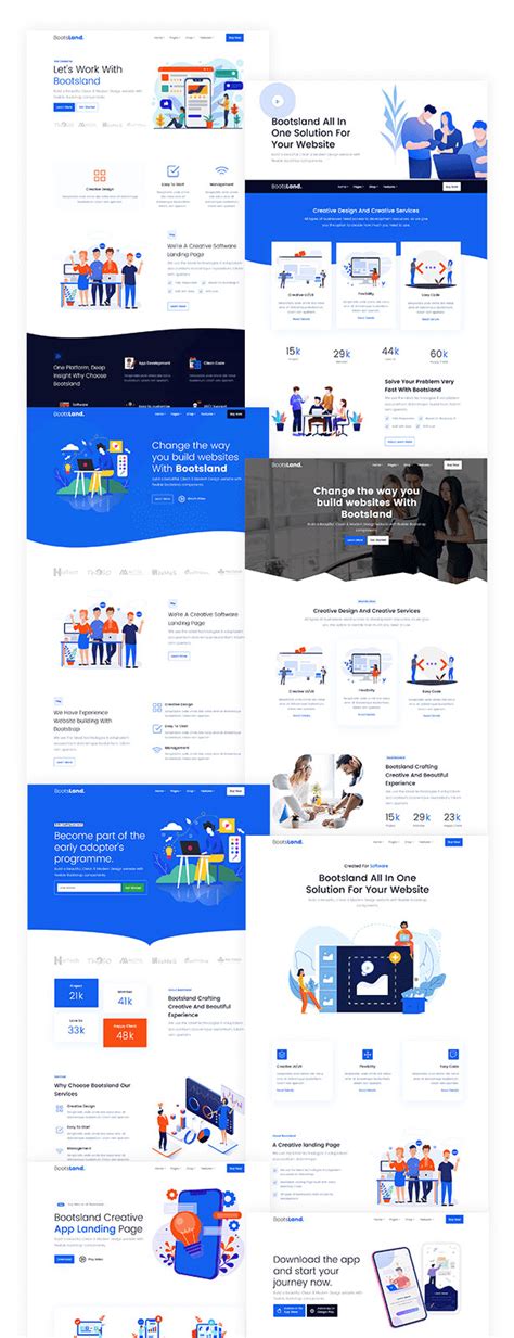 landing page react template