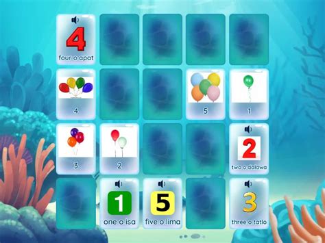 Numbers 1 10 Matching Pairs