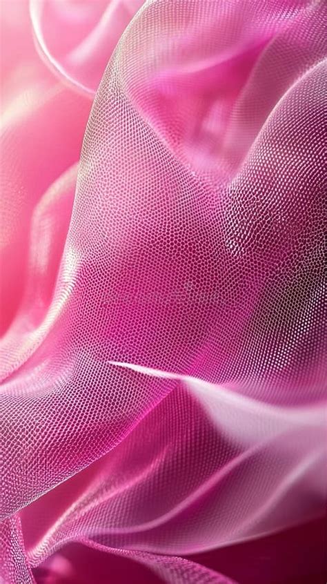 An Abstract Image With Soft Flowing Translucent Pink Stock