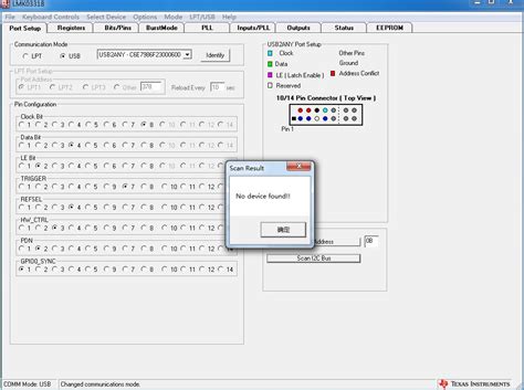 Lmk03318 Lmk03318evm Cannot Be Connect With Pc Gui Clock And Timing