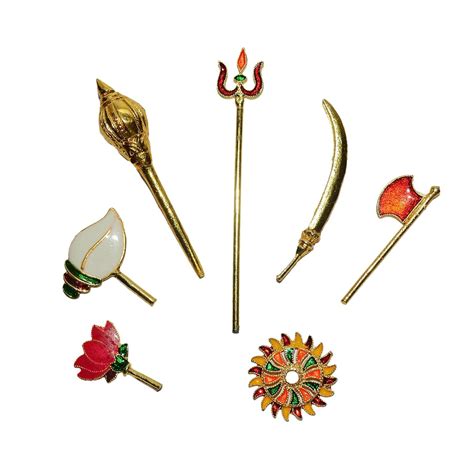 Buy Real Seed Maa Durga Shastra Small God Statue Weapons And Decorative