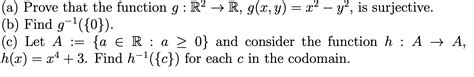 Solved a Prove that the function g R² R g x y x Chegg com
