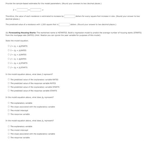 Solved Simple Linear Regression For Each Of The Scenarios