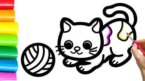 Playing Cat Drawing