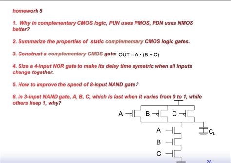 Solved Homework 5 1 Why In Complementary Cmos Logic Pun