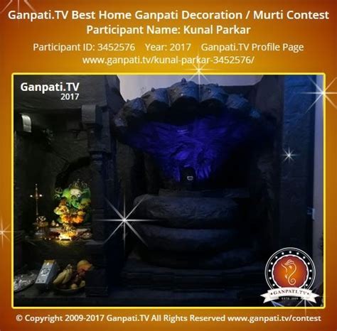 Kunal Parkar Ganpati 2017 Decorating With Pictures Ganpati