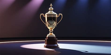 무대 배경에 금 트로피 황금 트로피에 극적인 스포트라이트 우승자를 위한 챔피언 황금 트로피 챔피언 배경 일러스트 및 사진 무료 다운로드 Pngtree