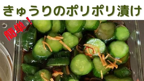 【きゅうりのポリポリ漬け】お箸が止まらない！ぽりぽりキュウリ簡単漬け物 Youtube
