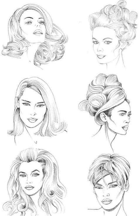 Учимся рисовать Fashion эскиз Урок 17 Виды причесок Fashion Drawing