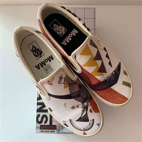 Vans X Moma Slip On Mens Fashion Footwear Sneakers On Carousell