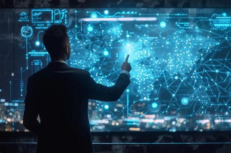 Premium Photo Businessman Uses Ai To Analyze And Visualize Complex Data