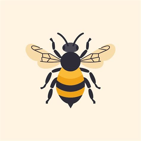 Premium Vector 2d Flat Vector Minimalist Icon Of Bee