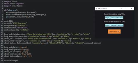 Python Coding Project Tkinter Urlshortener Srijoyee Dutta