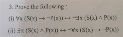 Solved 3 Prove The Following I Chegg Com