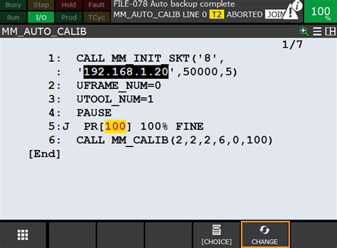 Fanuc Automatic Calibration