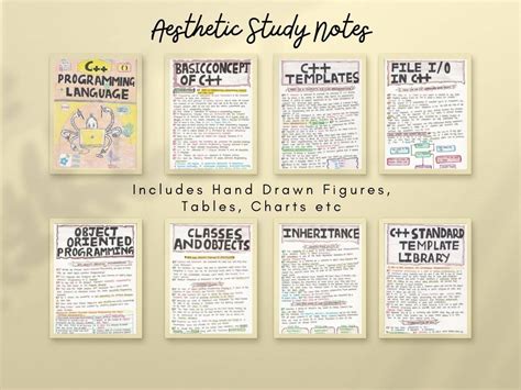 C Programming Language OOPs Aesthetic Study Notes PDF NewtonDesk