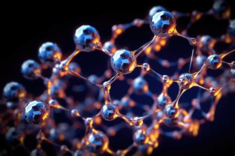 Premium Ai Image Structure Of Lattice Connecting Atoms Molecule In Hi