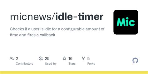 GitHub Micnews Idle Timer Checks If A User Is Idle For A Configurable Amount Of Time And