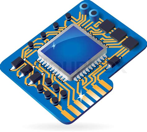 Icon Of Chipset Stock Vector Colourbox