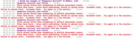 Error When Trying To Save A Game With Many Parts Unions Studio Bugs Developer Forum Roblox