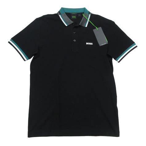 Hugo Boss Green Label Mens Black Paddy 1 Regular Fit Polo Shirt Ebay