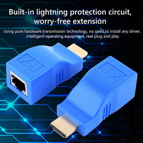 2 Uds Rj45 A Rj45 Extensor De Red Ethernet Extensor Lan Walmart En Línea