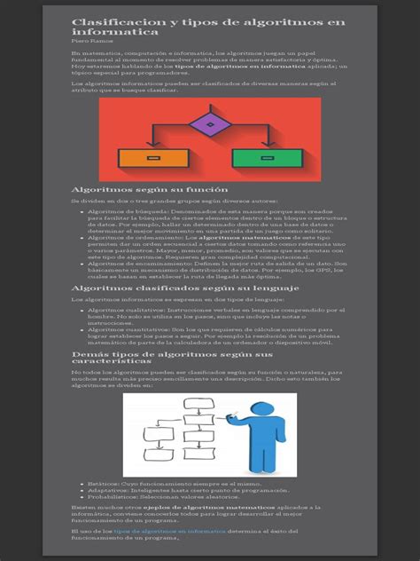 Clasificación Y Tipos De Algoritmos Pdf Pdf Algoritmos Lenguaje De Programación