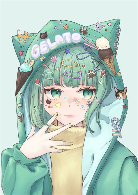 Highres 1girl Animal Ears Animal Hood Animification Cat Ears Cat
