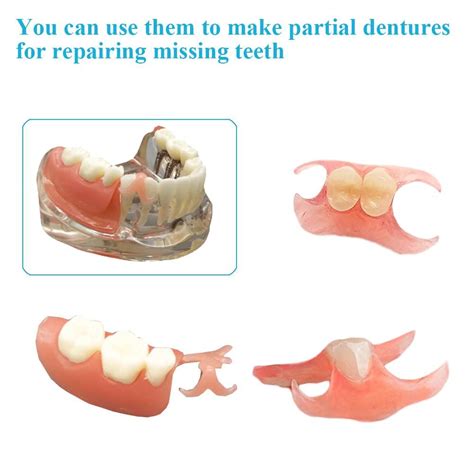Denture Repair Kit For Diy Full Denture Gum Material And Resin Teeth