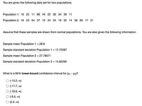 Solved You Are Given The Following Data Set For Two Chegg Com