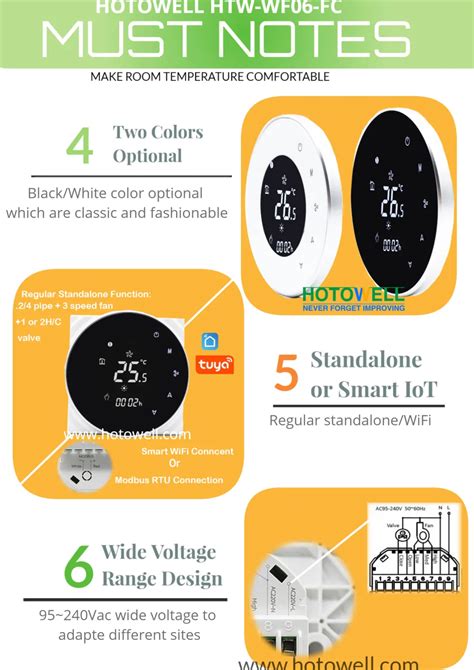 2 Pipe System 0 10v Modulating Valve Output Fan Coil Fcu Room Thermostat 220v