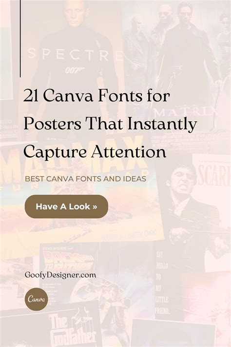 21 Canva Fonts For Posters Poster Fonts Free Script Fonts Best Free