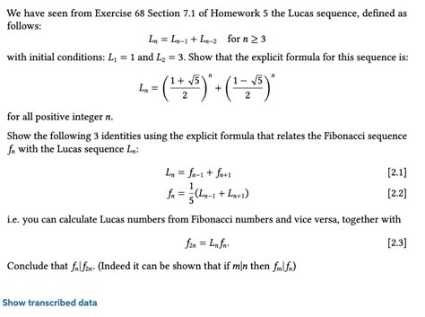 Solved We Have Seen From Exercise 68 Section 71 Of Homework